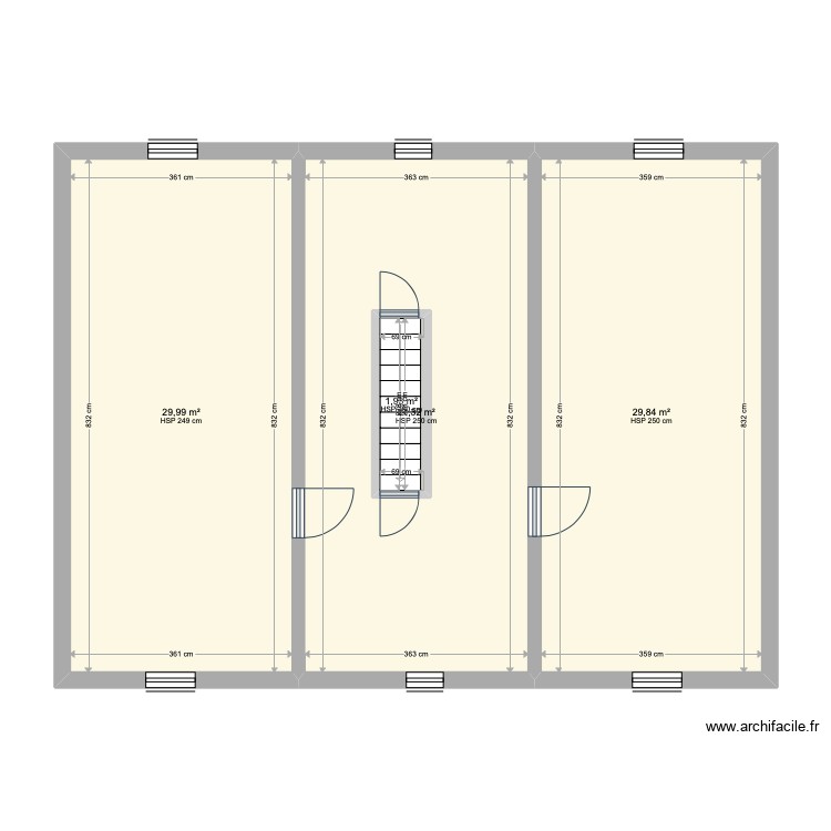 home plan velux - Plan 4 pièces 92 m2 dessiné par jesni