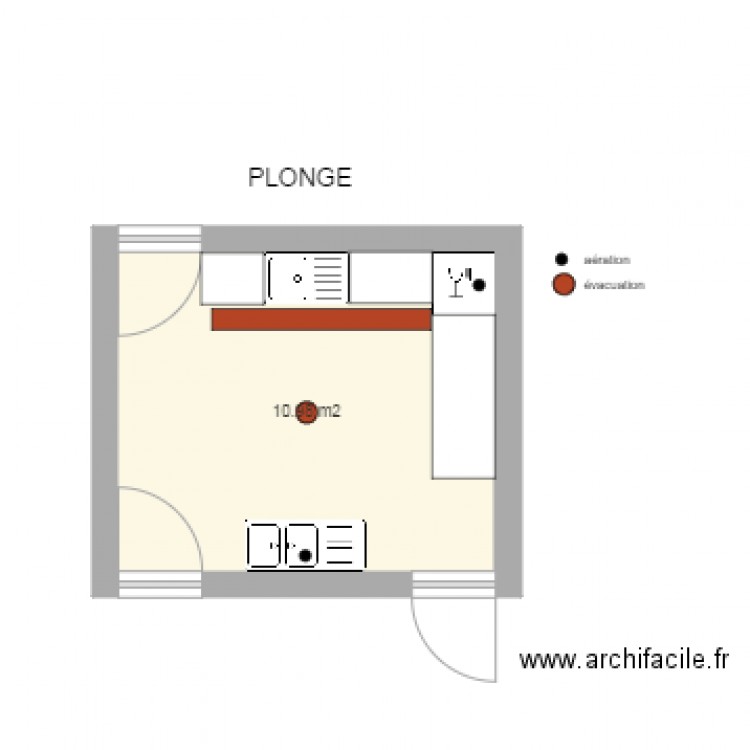 Plan – plonge – Par paulnoel ️ | ArchiFacile