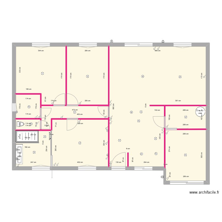 plan eclairage - Plan 9 pièces 114 m2 dessiné par karhan