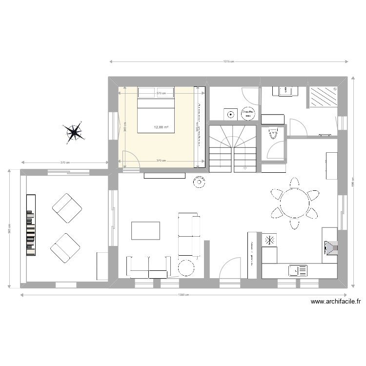 maison veranda 2 - Plan dessiné par GATM