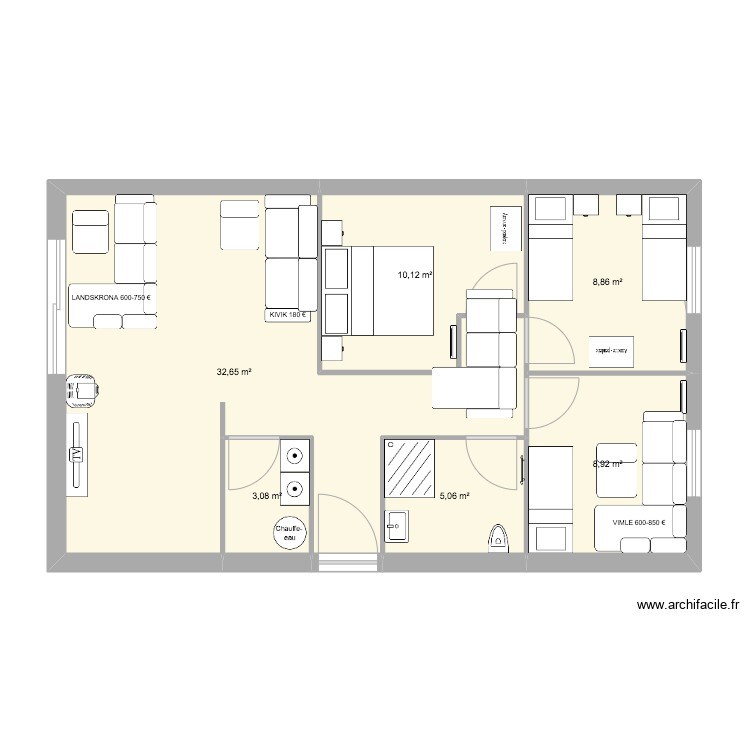 Maison Booa - Plan dessiné par Agathe09