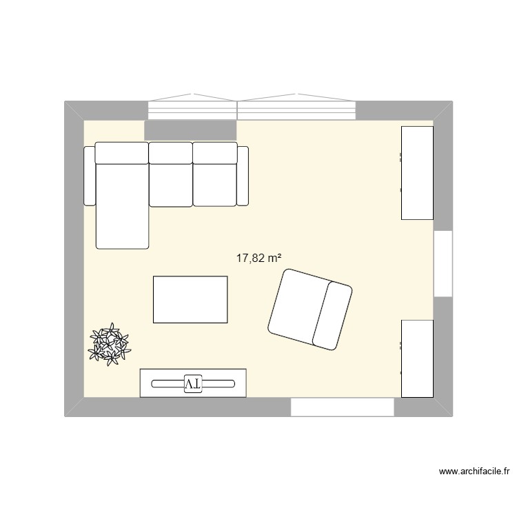 Plan – Salon – Par Eric_501 ️ | ArchiFacile