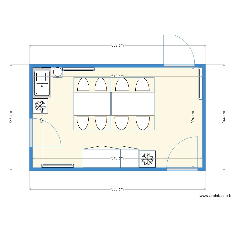 refectoire - Plan dessiné par olivier69460