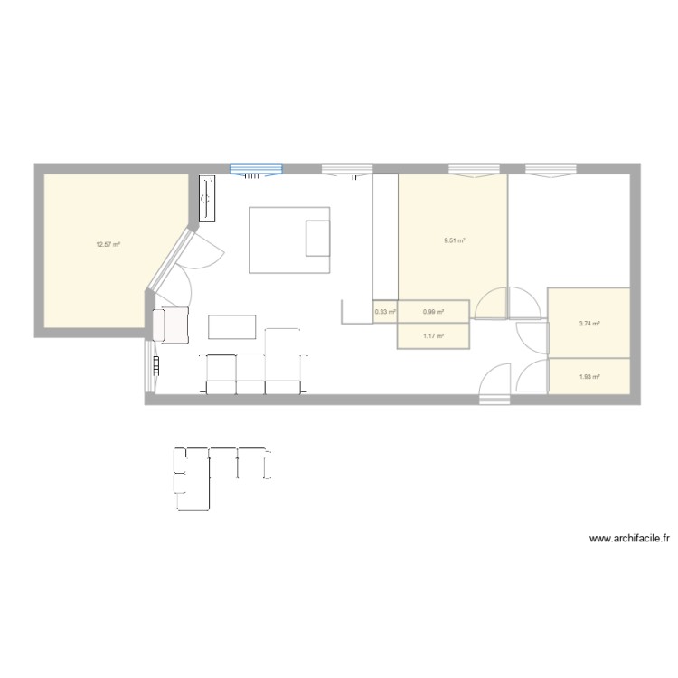 graille sans table - Plan dessiné par manganoj