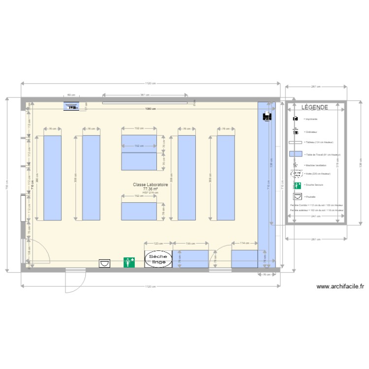 modele classe laboratoire - Plan dessiné par Th0m1234