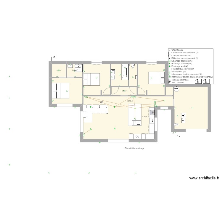 Schéma éclairage - Plan dessiné par Melkiaure