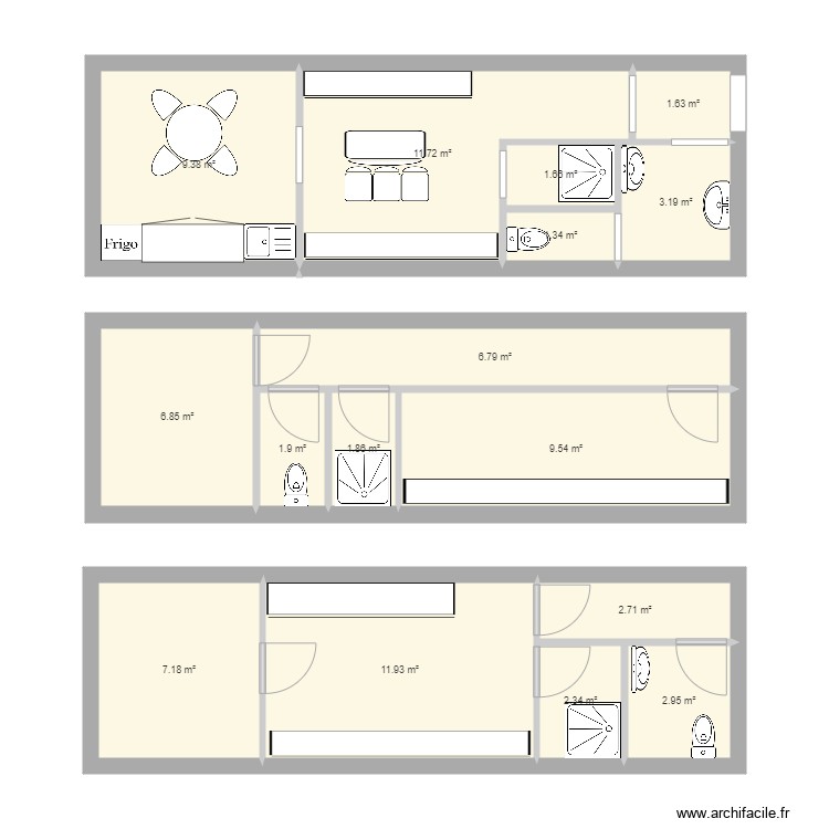 vestiaire - Plan dessiné par jacquesm