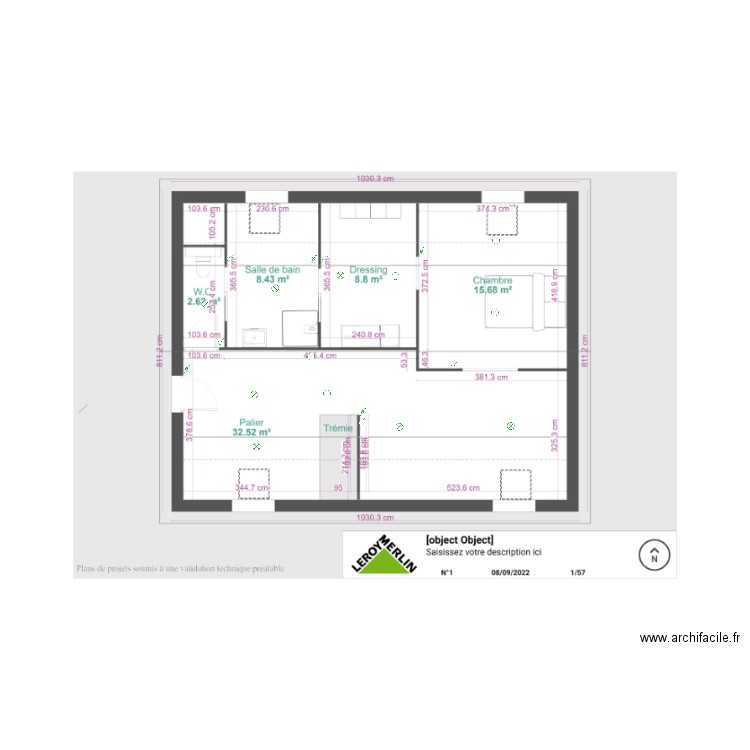 comble - Plan dessiné par roulic