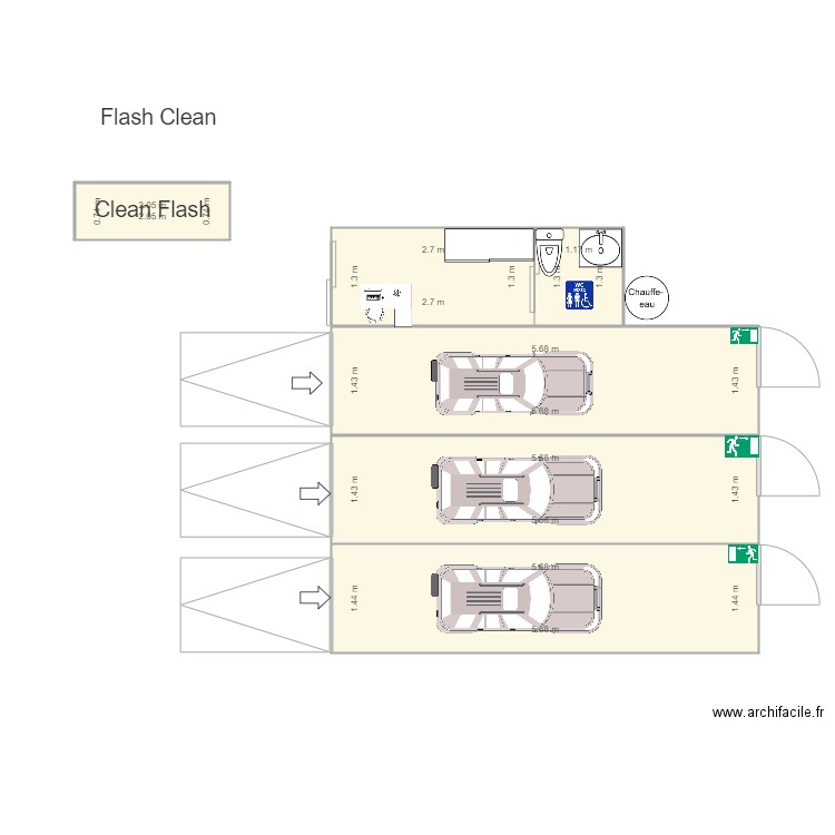 Clean Flash - Plan dessiné par LOTFI LABABSA