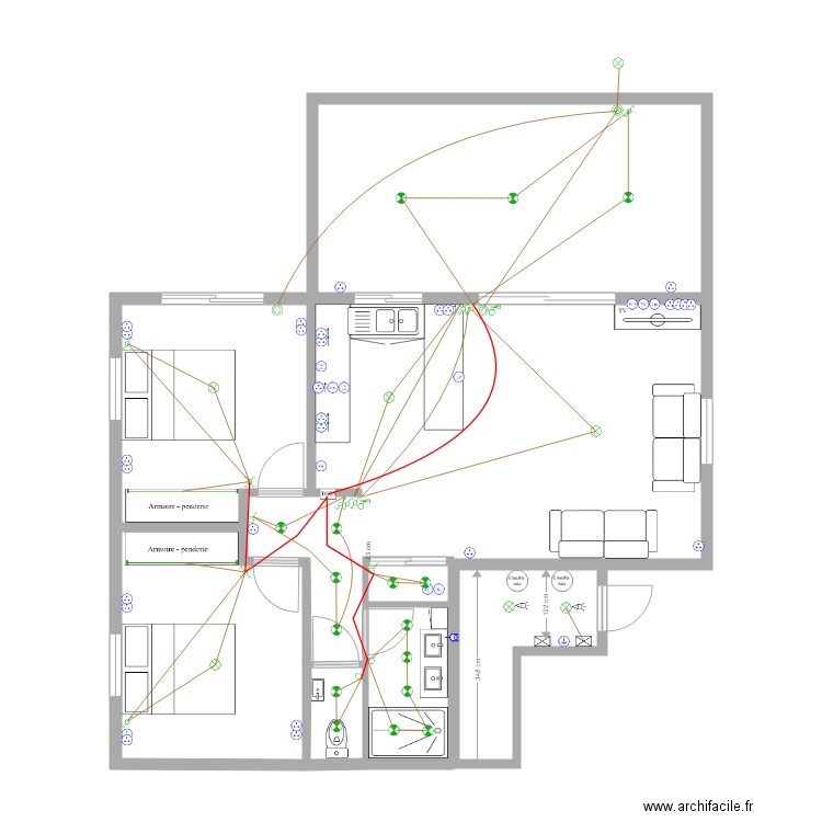 Plan élec luminaires - Plan dessiné par cedricquestel
