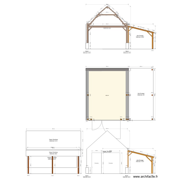 Plan – hangar – Par LeonB ️ | ArchiFacile
