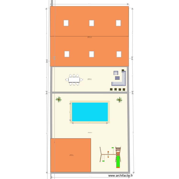 plan piscine - Plan 4 pièces 339 m2 dessiné par ZEGATO