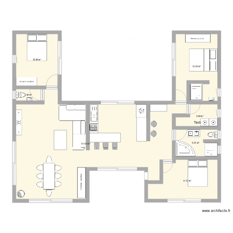 plan maison h – Plan de construction
