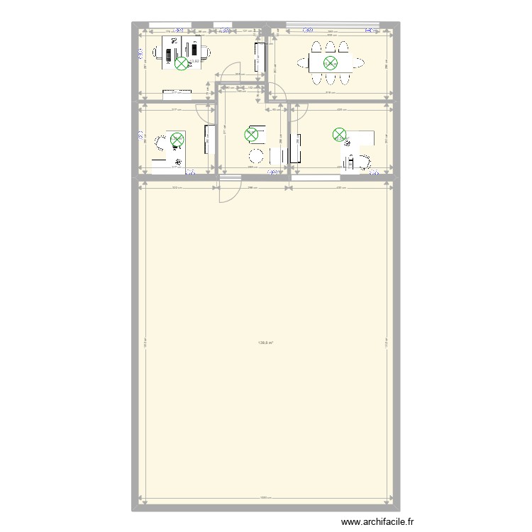 plan bureau 4 - Plan 6 pièces 201 m2 dessiné par HRL30