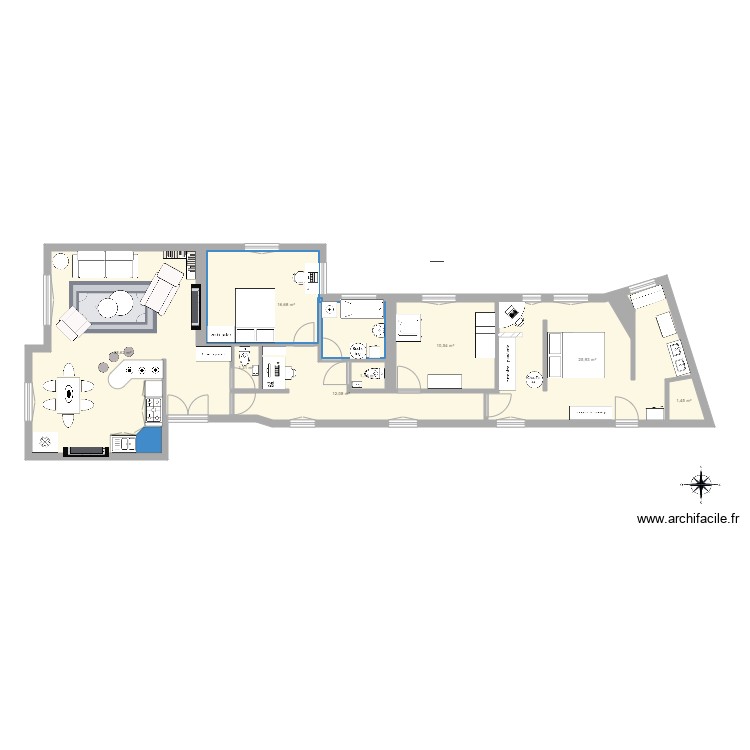 Haussmann 1 - Plan dessiné par Flanou