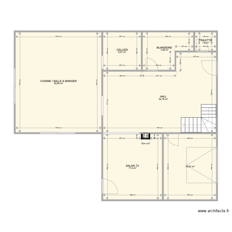 RDC MAISON - Plan dessiné par titoul42