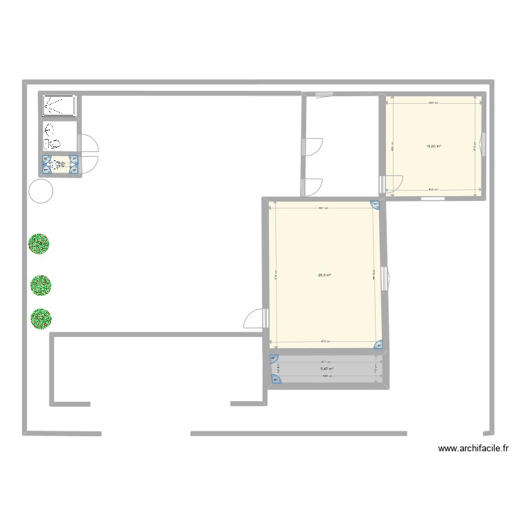 Nan - Plan 4 pièces 52 m2 dessiné par boumboum007