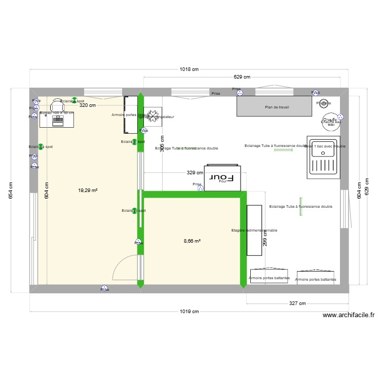 appenti - Plan 2 pièces 28 m2 dessiné par Les Zapis de lArzon