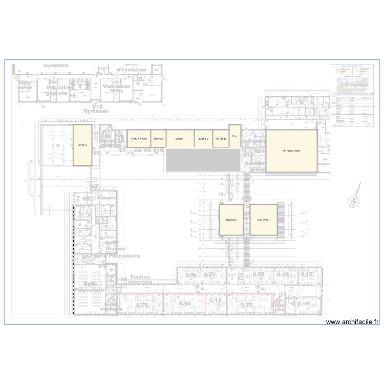 Plan – RDC college – Par CL66 ️ | ArchiFacile