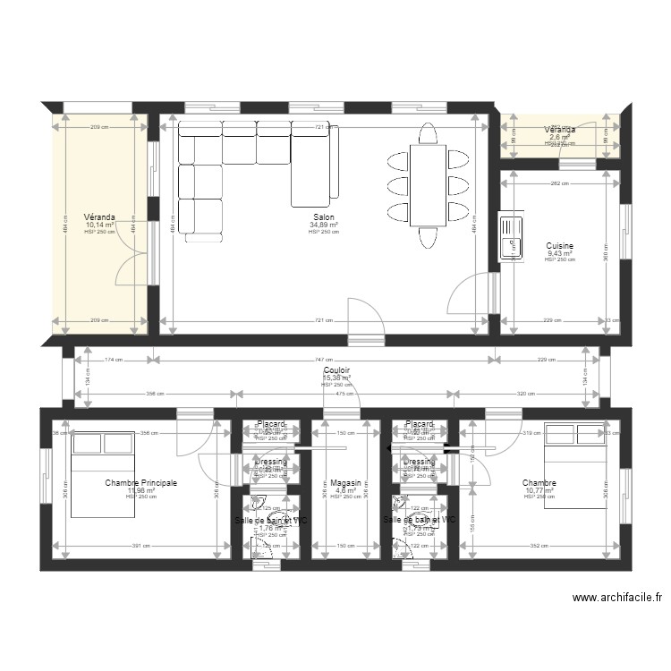 plan F3 en cours - Plan dessiné par Devonne