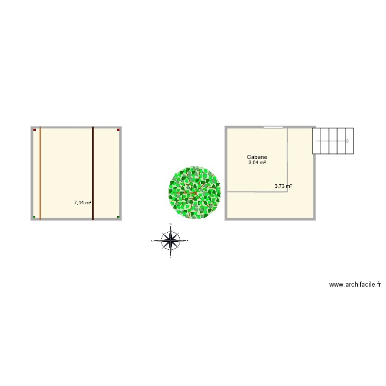 Cabane - Plan dessiné par ezwon