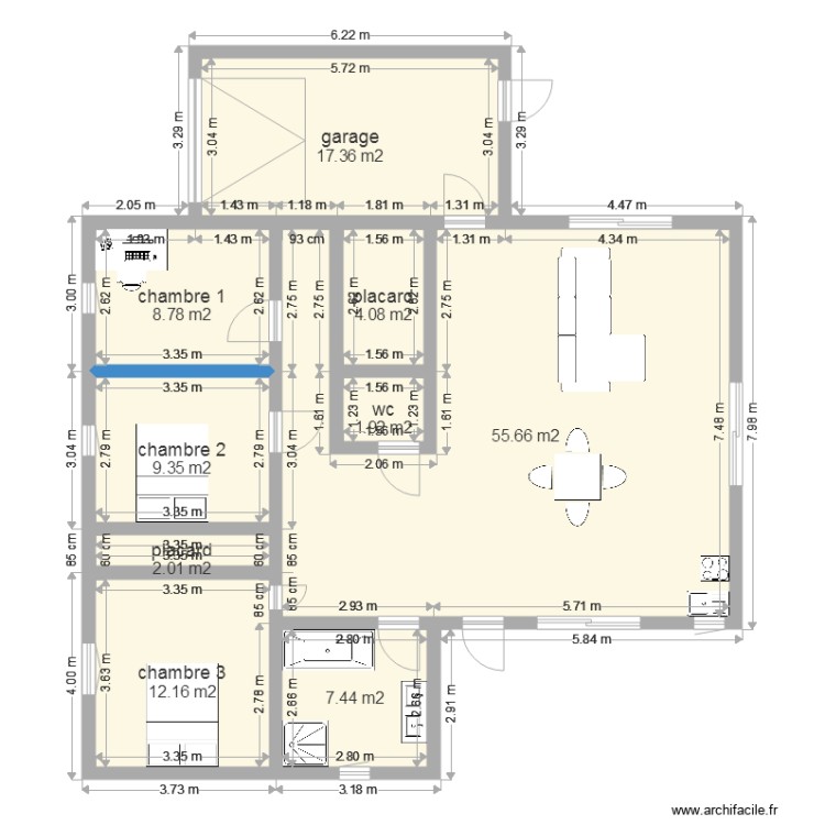 Plan – maison 8 cotation – Par Noemie2307 ️ | ArchiFacile