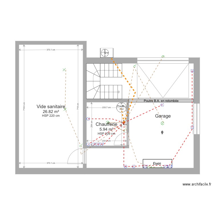 Sous sol - Plan dessiné par basstrice26