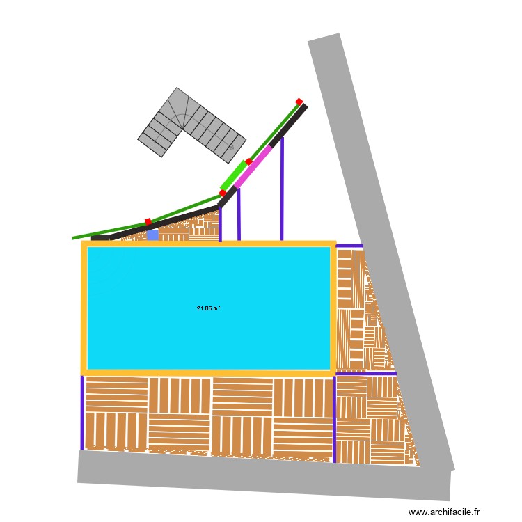 Terrasse piscine Modifiable (Dimensions proches de réalité) - Plan ...