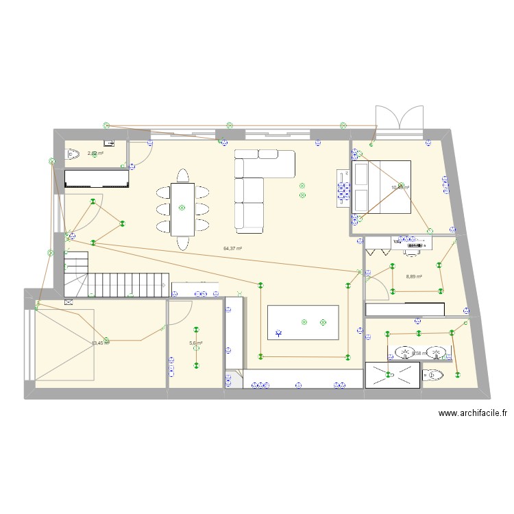 rdc plan inter - Plan dessiné par tanguy37