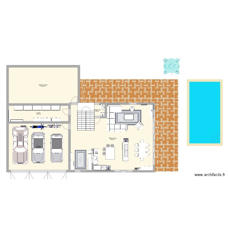 Ella - Plan 5 pièces 196 m2 dessiné par Leally
