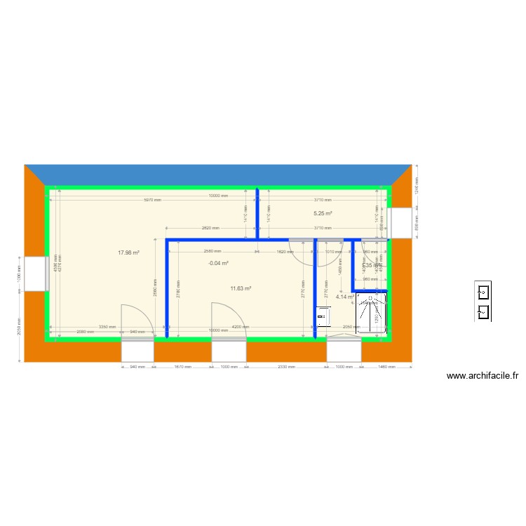 Sous sol v2 - Plan 6 pièces 85 m2 dessiné par Lipix