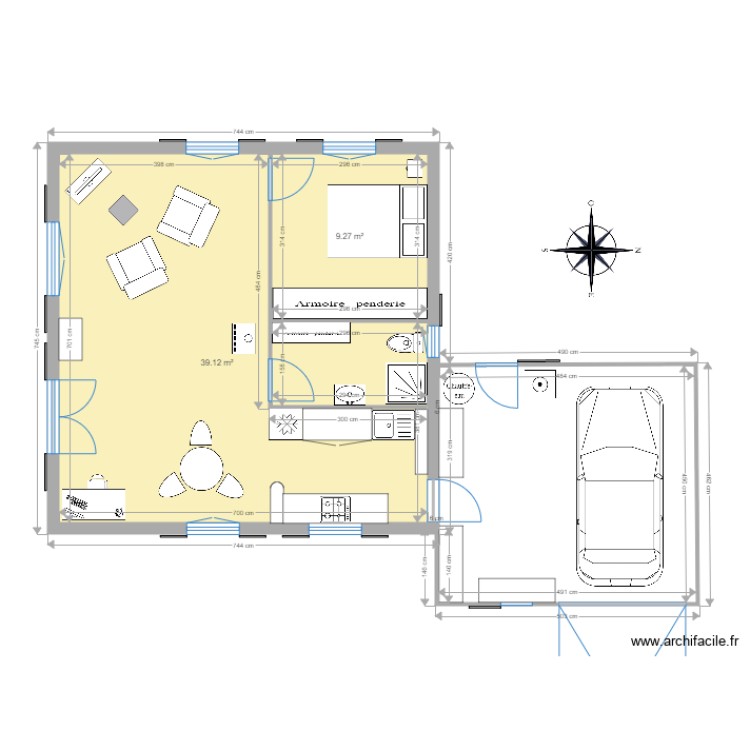 Plan – 7x7 – Par Gobboorange ️ | ArchiFacile