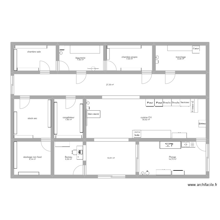 cuisine marche en avant 2.0 - Plan dessiné par Pedro silva
