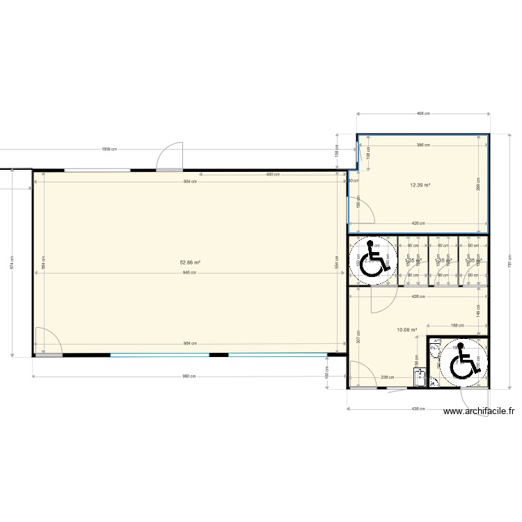 Plan – club house nouvau sanitaire pmr – Par zyp64 ️ | ArchiFacile
