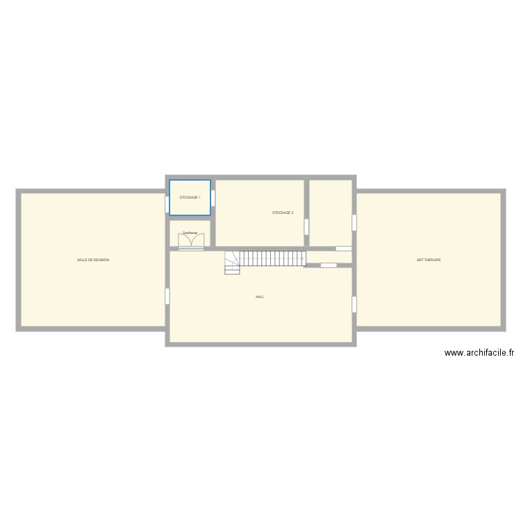 Bâtiment 2021 01 RDC - Plan 6 pièces 199 m2 dessiné par NolwennEE