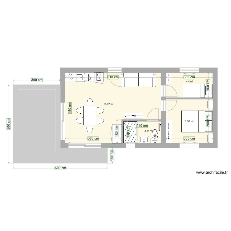 Plan – DERRRR 4 symetrique PLUS GRAND – Par Claire11 ️ | ArchiFacile