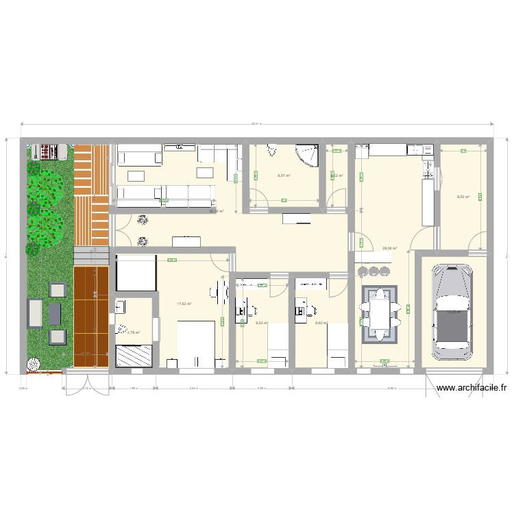 maison 200m - Plan dessiné par ahmed97