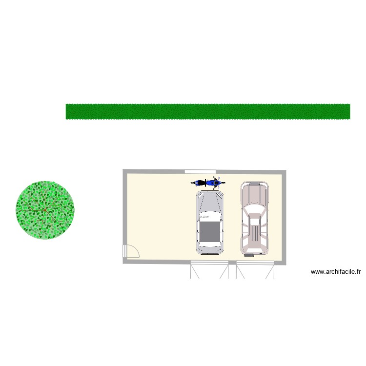 Garage 55m2 config1 - Plan dessiné par HippoAurore