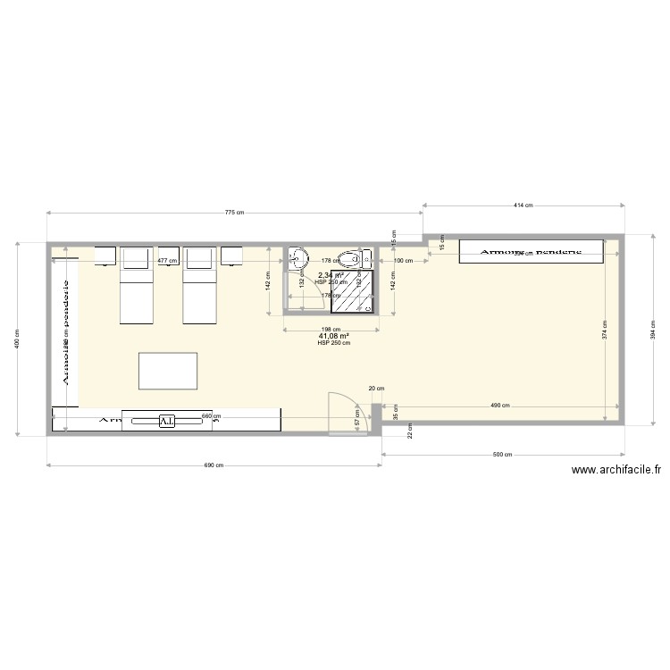 Rangement - Plan dessiné par DEMS