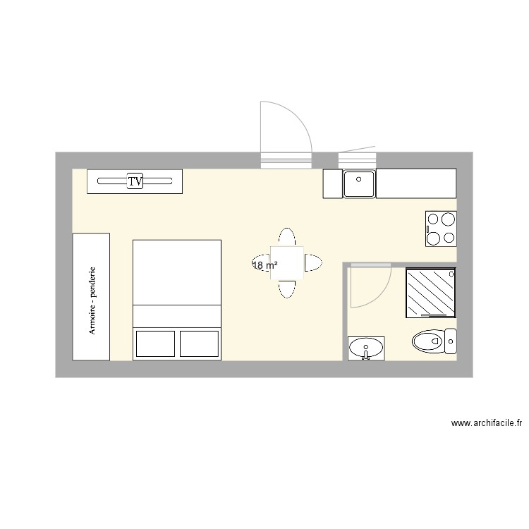 Plan studio - Plan dessiné par RJB 92