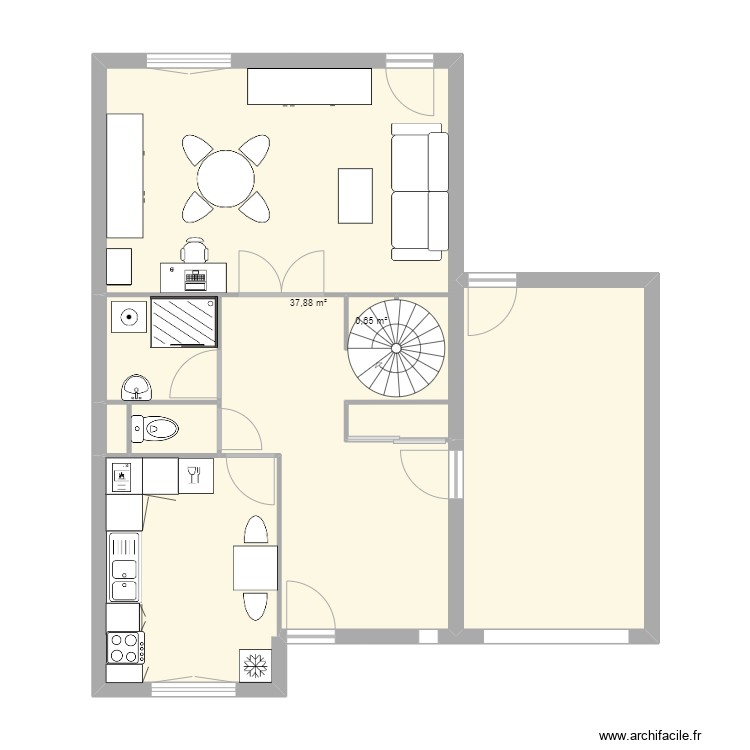 maison - Plan 7 pièces 71 m2 dessiné par sylvainnewhouse