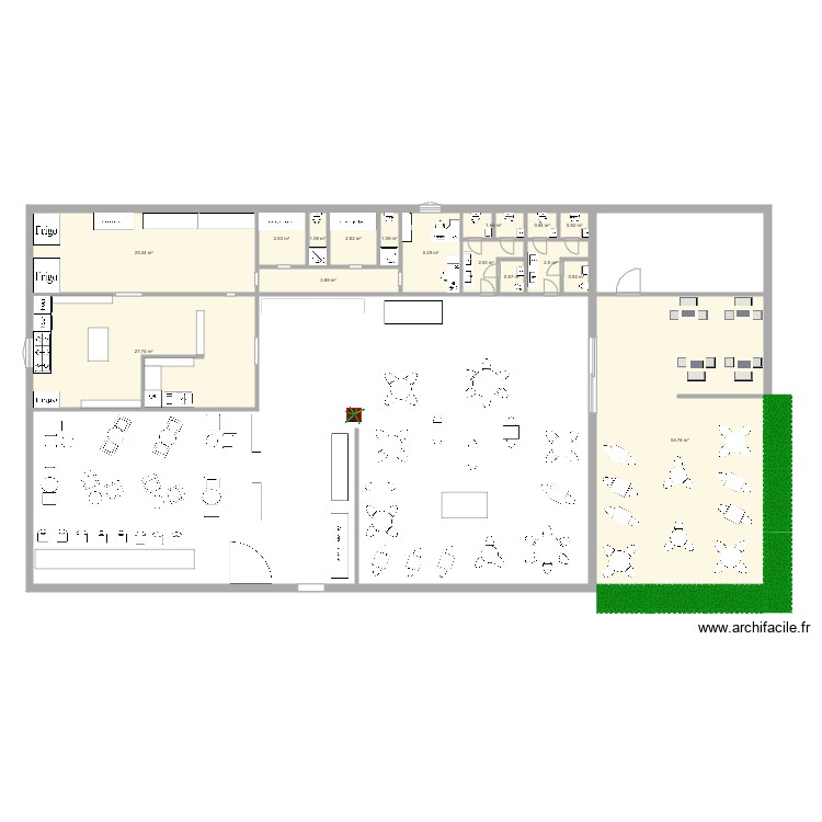 plan restaurant - Plan dessiné par pithems