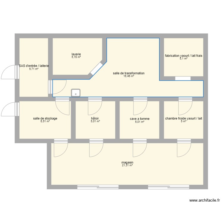 plan fromagerie - Plan dessiné par chahca