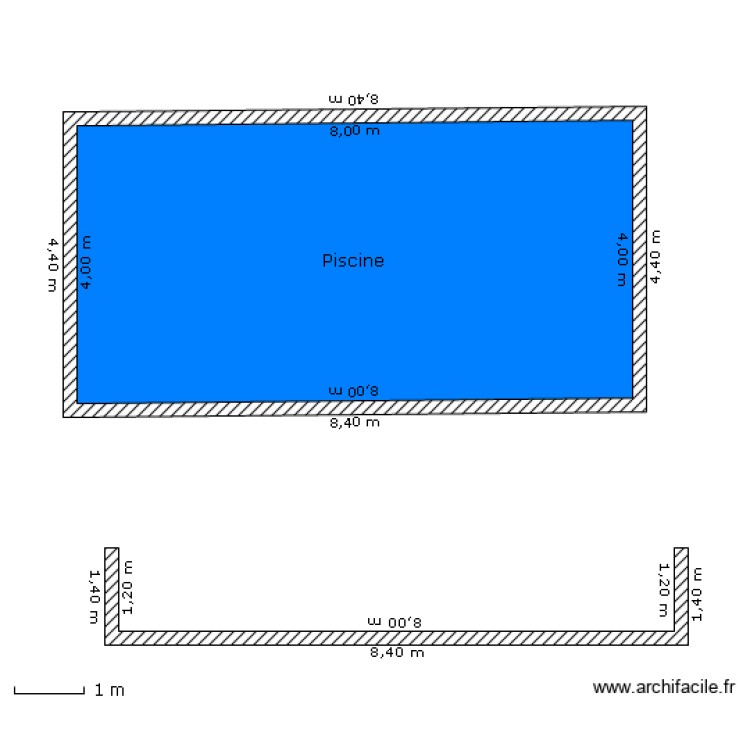 Plan – PISCINE COUPE – Par alsyl ️ | ArchiFacile