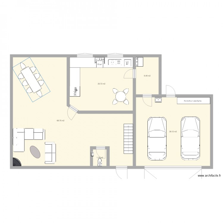 plan rdc - Plan dessiné par ericjulie68