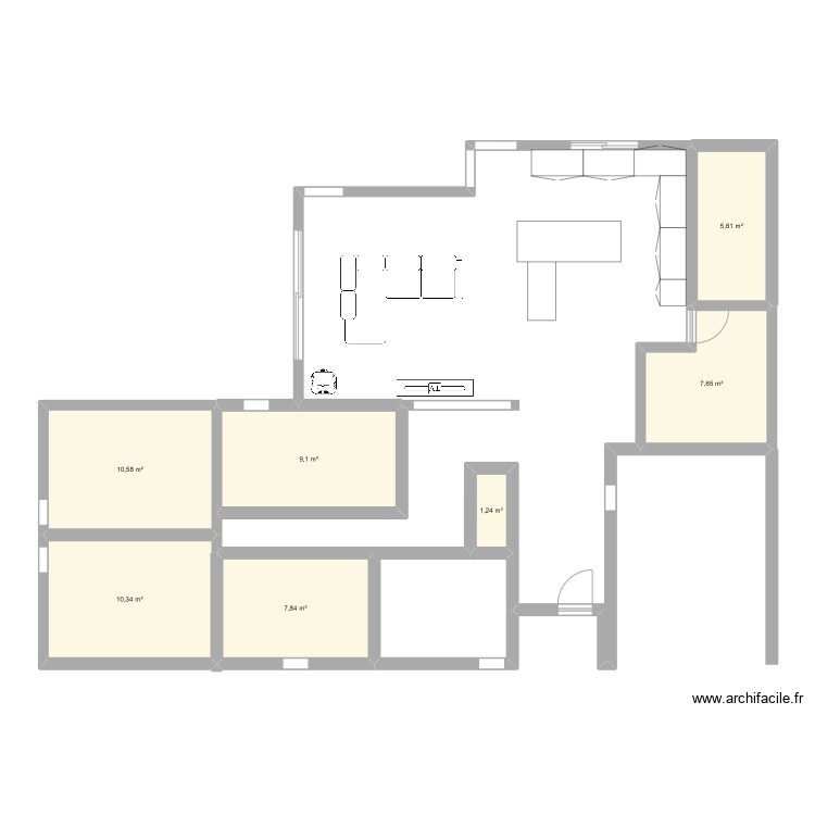 plain - Plan 7 pièces 52 m2 dessiné par dadavidvid