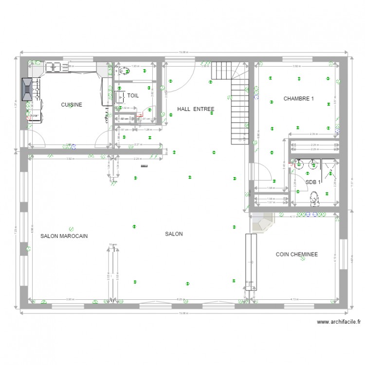 PLAN RDC - Plan dessiné par FAOUZIA