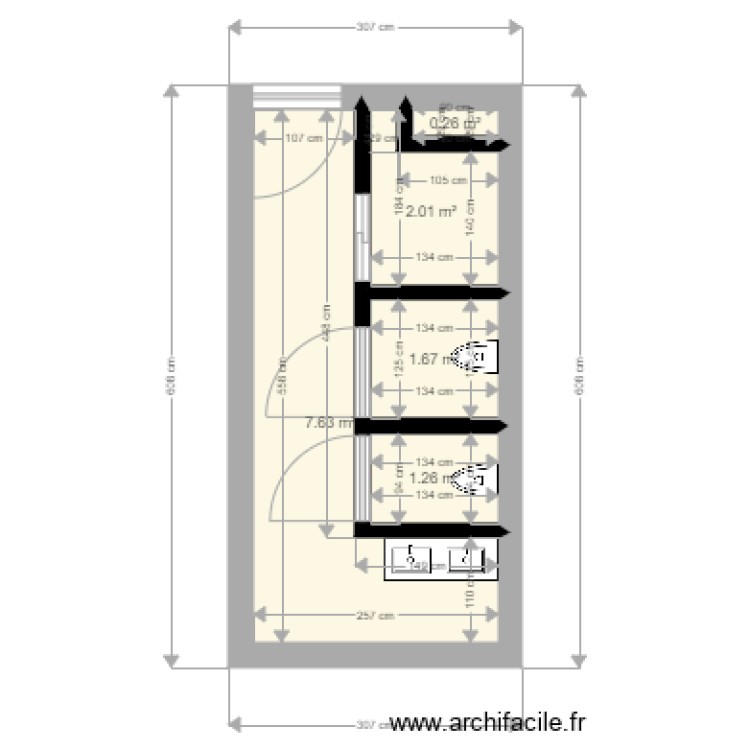 Plan – local sanitaire – Par BODINPHILIPPE ️ | ArchiFacile