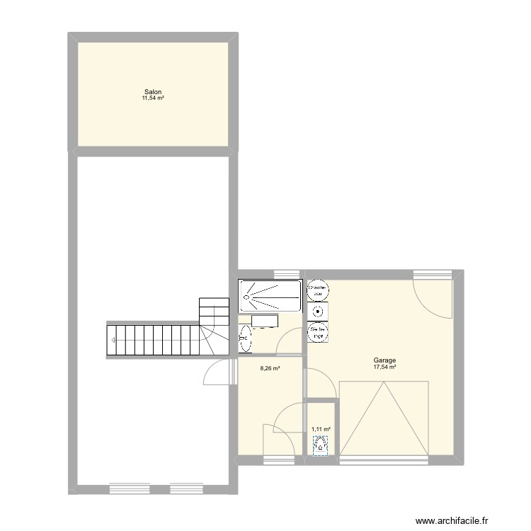 maison alaincourt. - Plan 4 pièces 38 m2 dessiné par JUUF