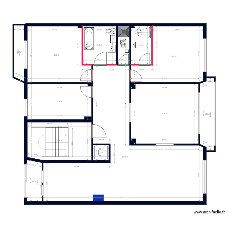 Wilson nouveau - Plan 13 pièces 174 m2 dessiné par vcvo67